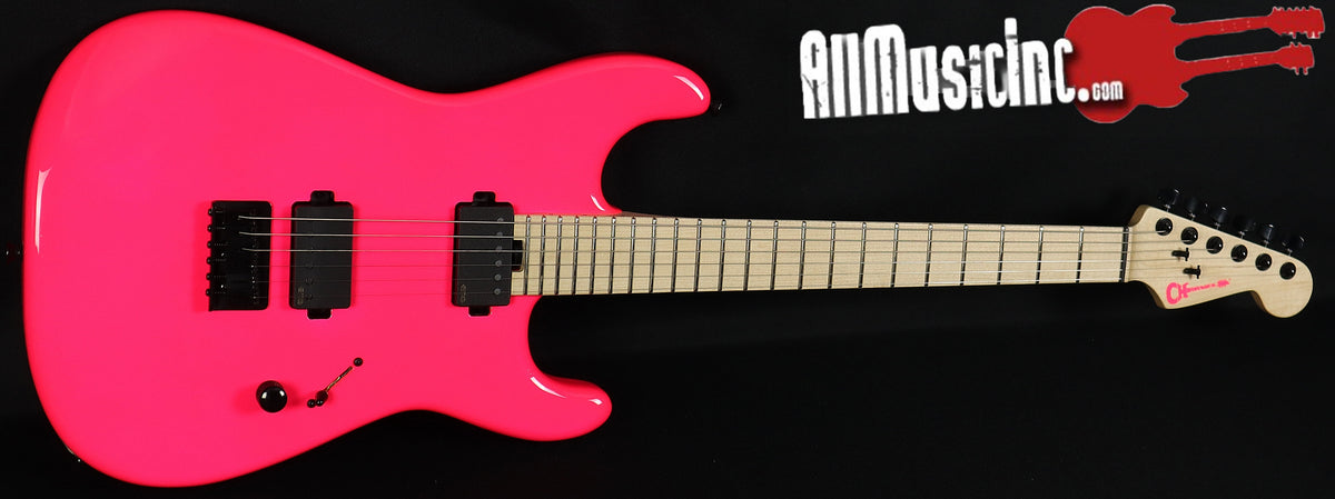 Charvel Sean Long Pro-Mod San Dimas Style 1 Neon Pink Electric Guitar ...