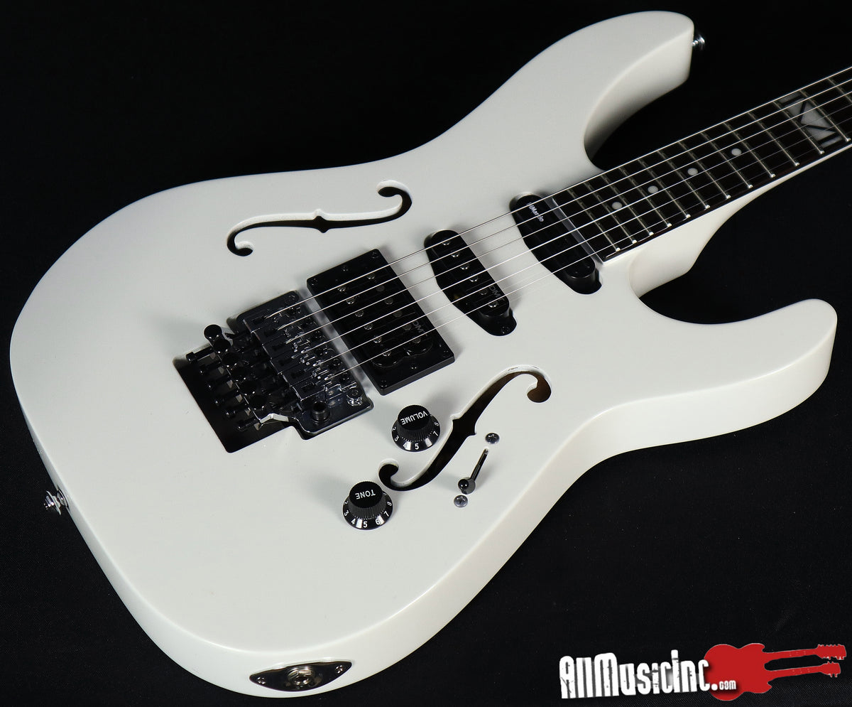 Dean Vinnie Moore Signature Semi-Hollow Classic White Electric Guitar ...