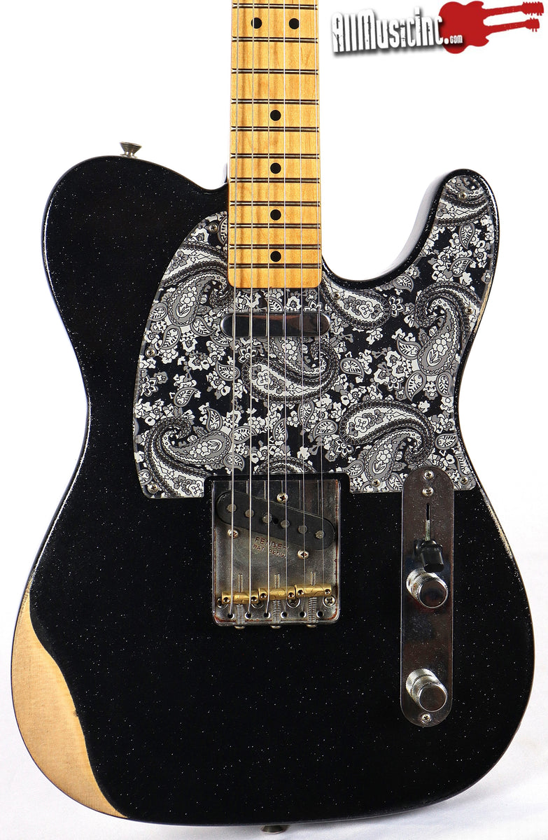 Fender Brad Paisley Telecaster Black Sparkle Electric Guitar w/Gig Bag ...