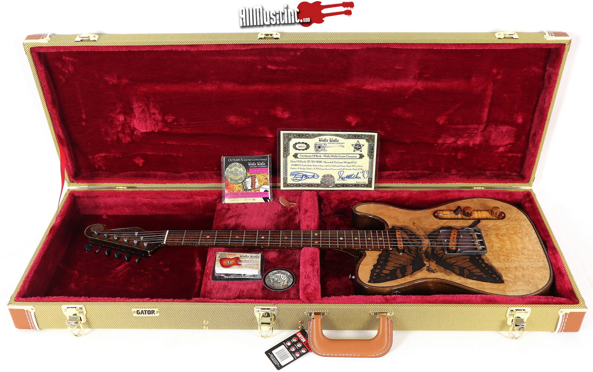 Walla Walla USA Maverick Laser Winged Gal Tele Electric Guitar – All ...